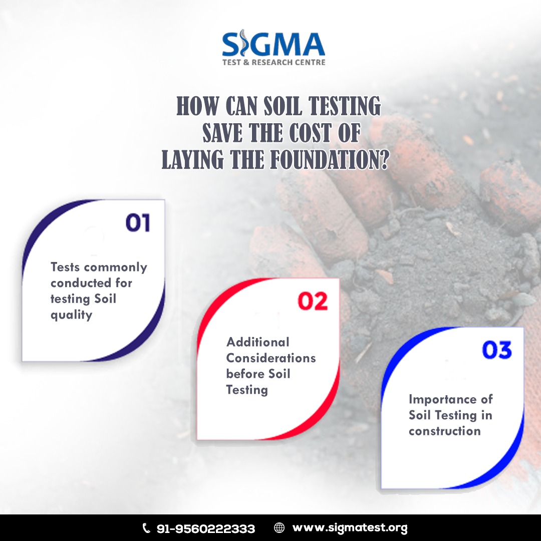 How can soil testing save the cost of laying the foundation?